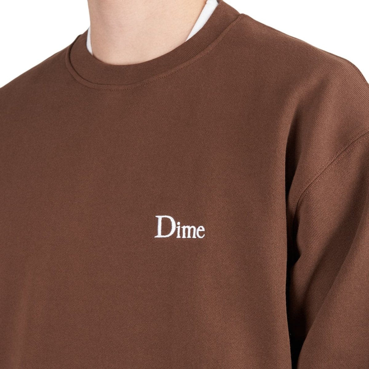 DIME Small Logo Crewneck (Brown) DIMEF07STBR – Allike Store