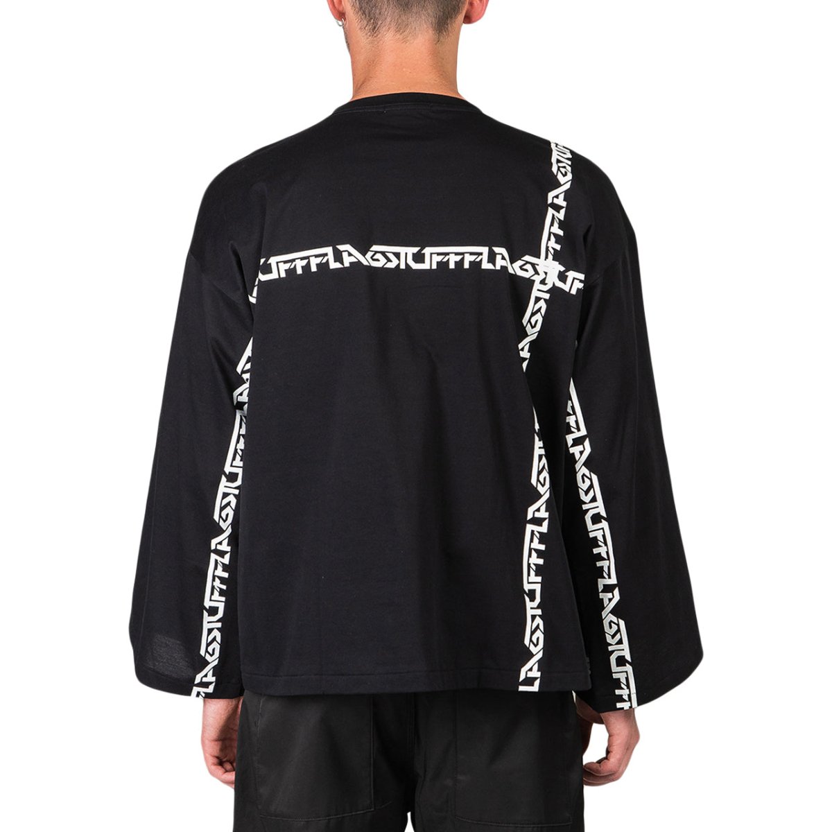 Flagstuff 'Big Line' L/S Tee (Schwarz) 19SS-FS-24-BLK - Allike Store