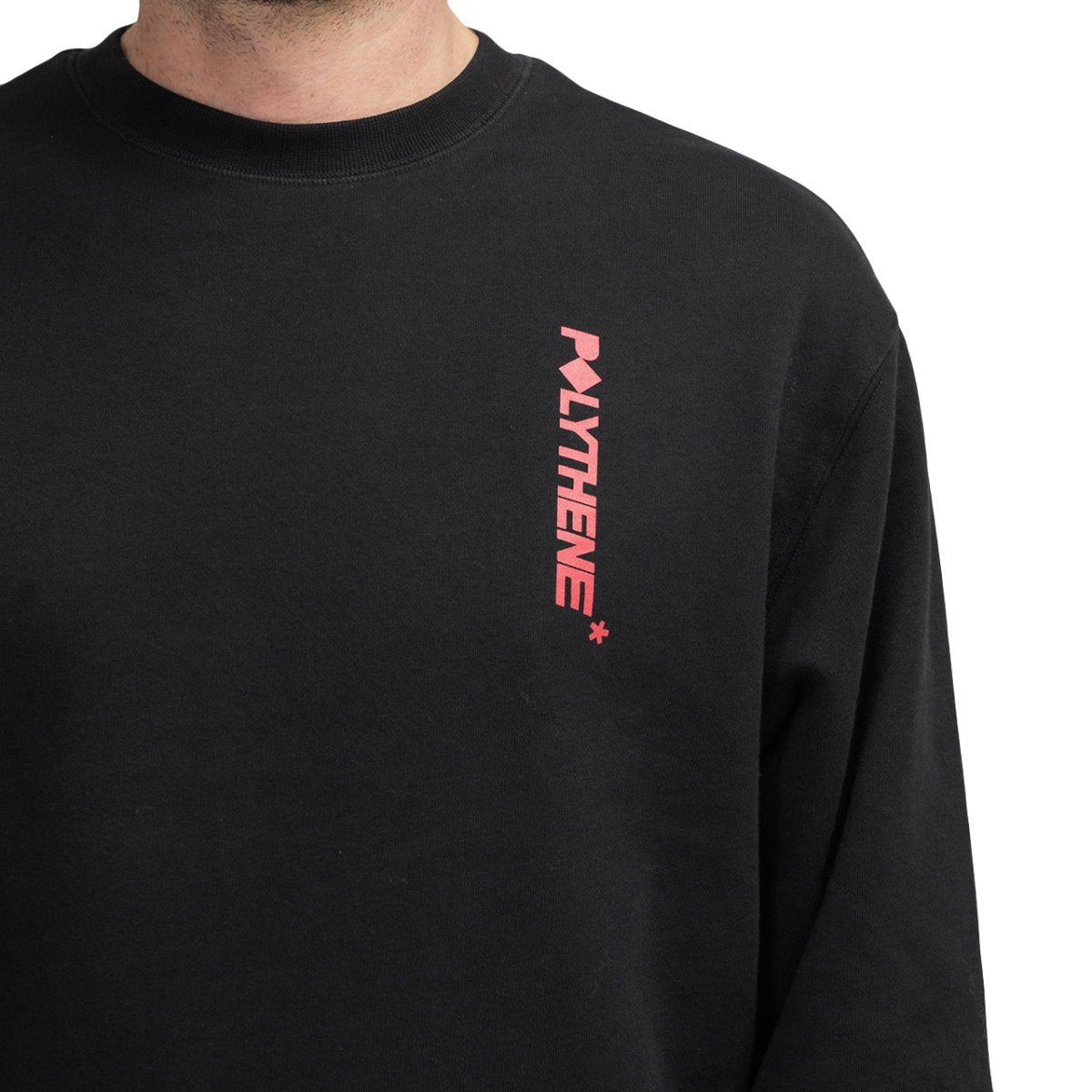 Polythene* Optics Logo Crewneck (Black) PO-CRW-02-RED-BLK – Allike Store