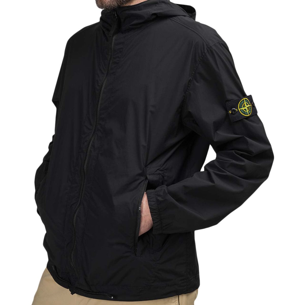 Stone Island Skin Touch Nylon-TC Packable Jacket (Black) 721543831 ...