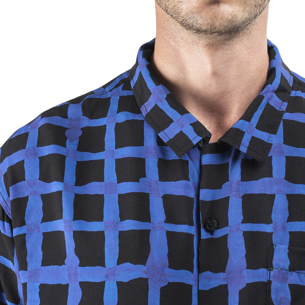 Stüssy Hand Drawn Grid Shirt (Blue / Black) 1110132-0001 – Allike Store