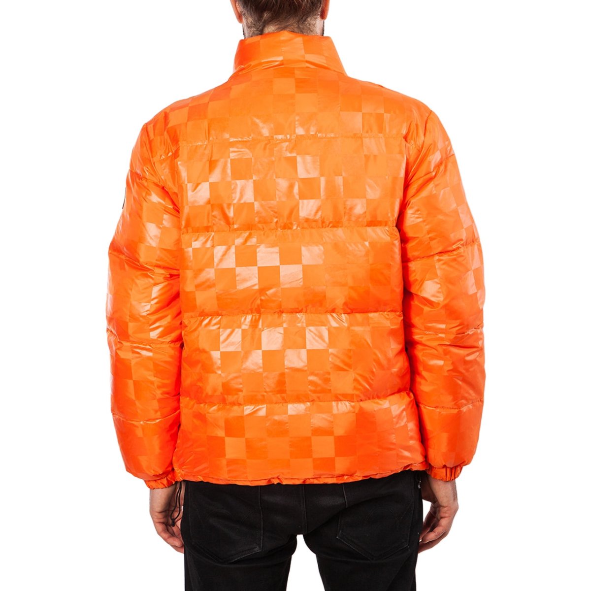 Orange puffer jacket store
